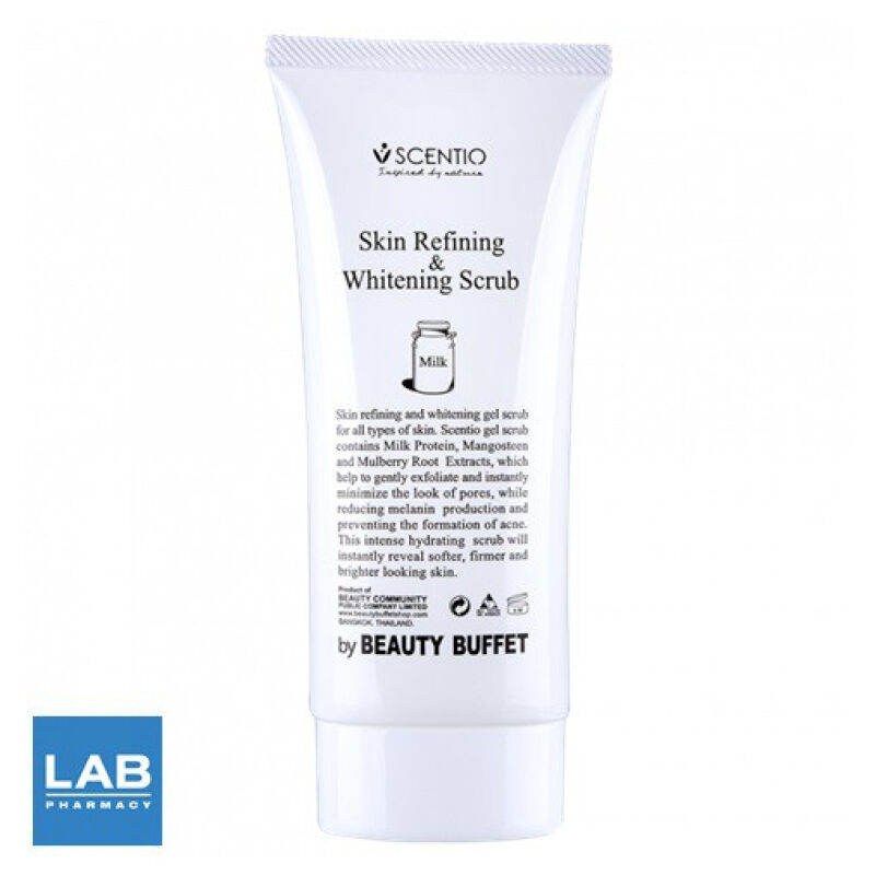 Scentio Milk Plus Skin Refining& Whitening Scrub 100 ml. - ผลิตภัณฑ์เจล ...