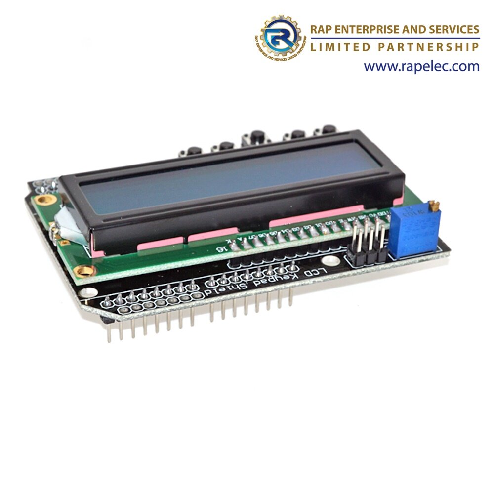 1602 LCD Display Module With Keypad Shield Board Blue Backlight For ...