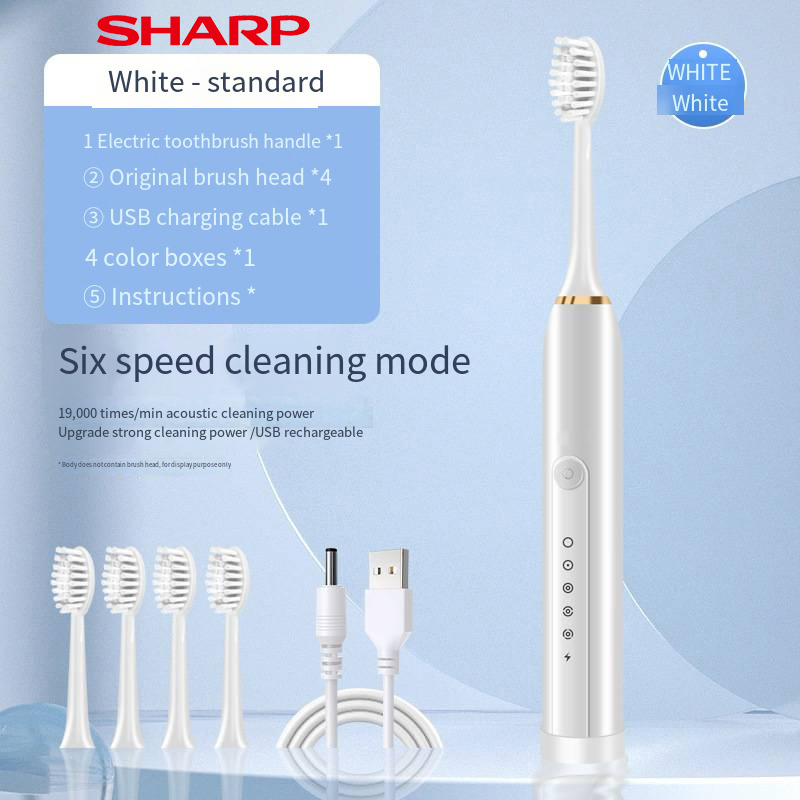 SHARP แปรงสีฟันไฟฟ้า Electric Toothbrush แปรงไฟฟ้า สำหรับผู้ใหญ่ ชาร์จ ...