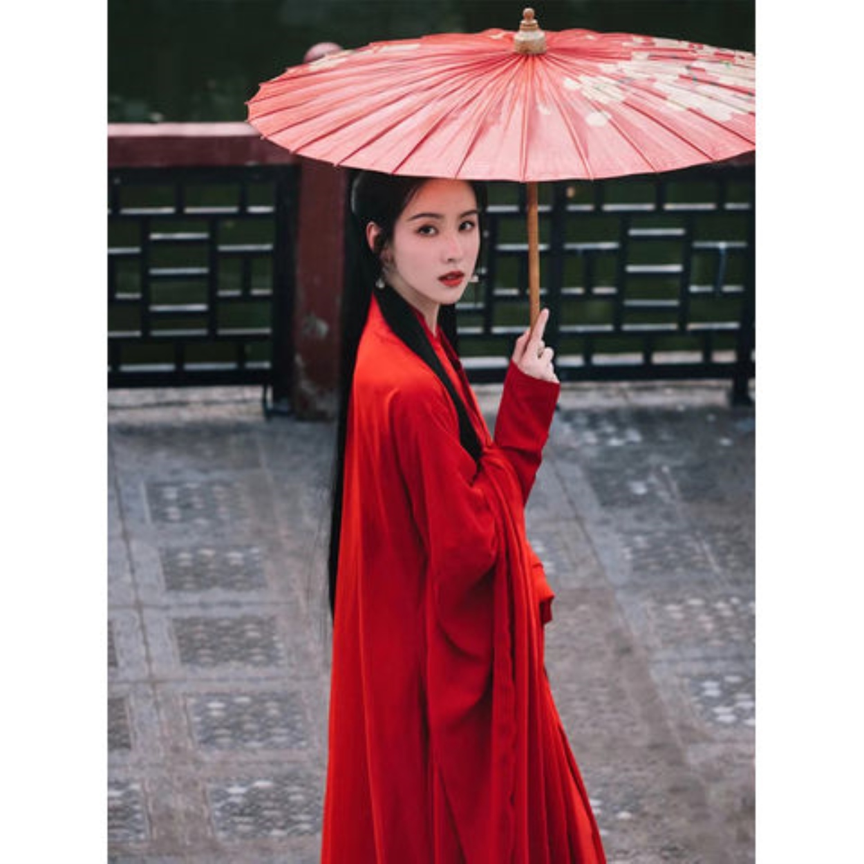 Red Hanfu Womens Ancient Style Elegant Summer Wei Jin Style Straight ...