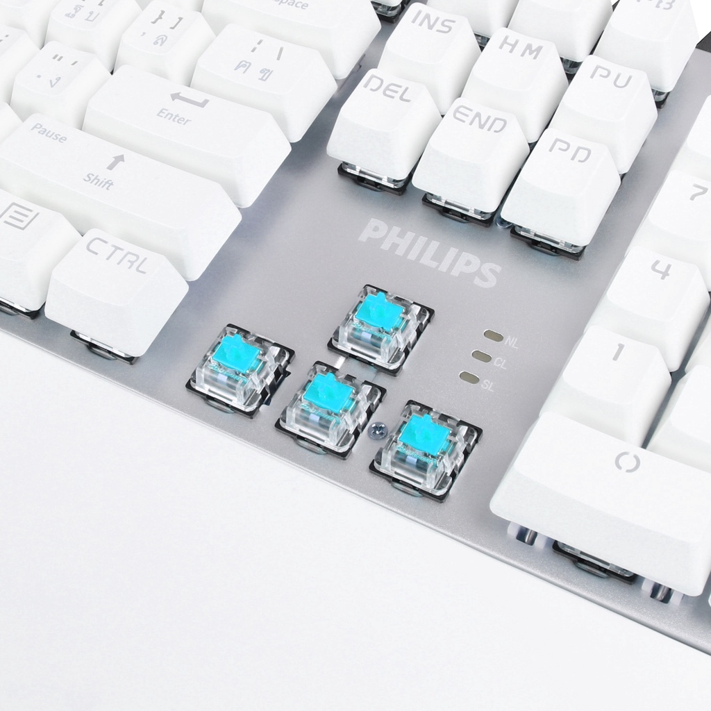 NP คีย์บอร์ด คีบอร์ดเกมมิ่ง RGB Philips SPK-8605 Mechanical Gaming ...