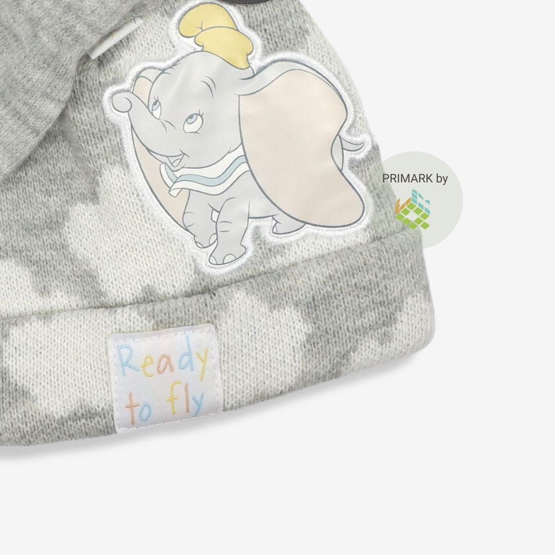(พร้อมส่ง แรกเกิด-24M) หมวกไหมพรม หมวกถัก พร้อมถุงมือ Beanie hat DUMBO ...