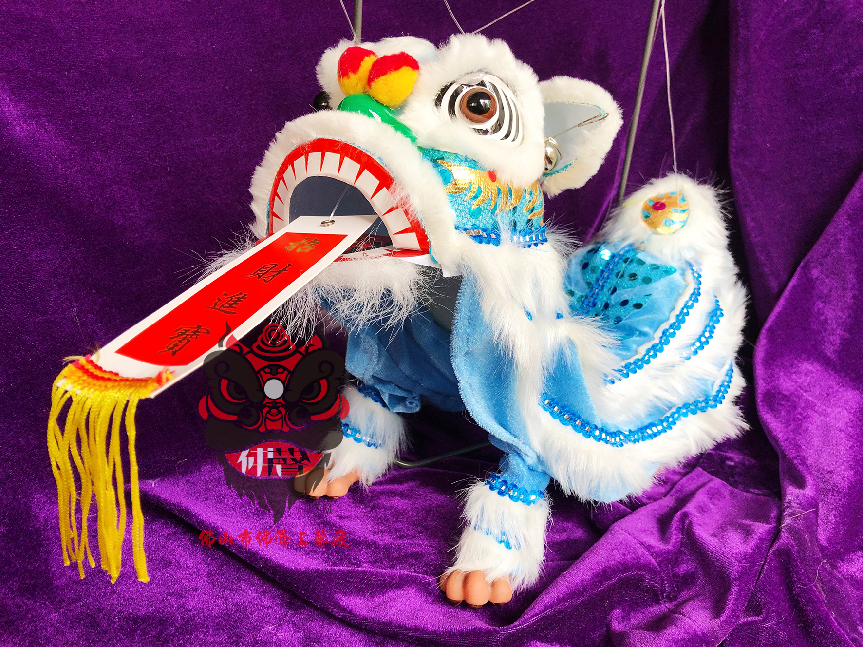 Marionette Lion Danceหุ่นกระบอกสิงโตhandmade cardboard lion dance head ...
