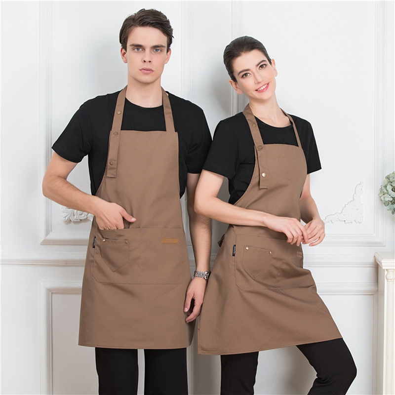 Waterproof Anti-Oil Polyester Apron Restaurant Cooking Chef Bib Kitchen ...