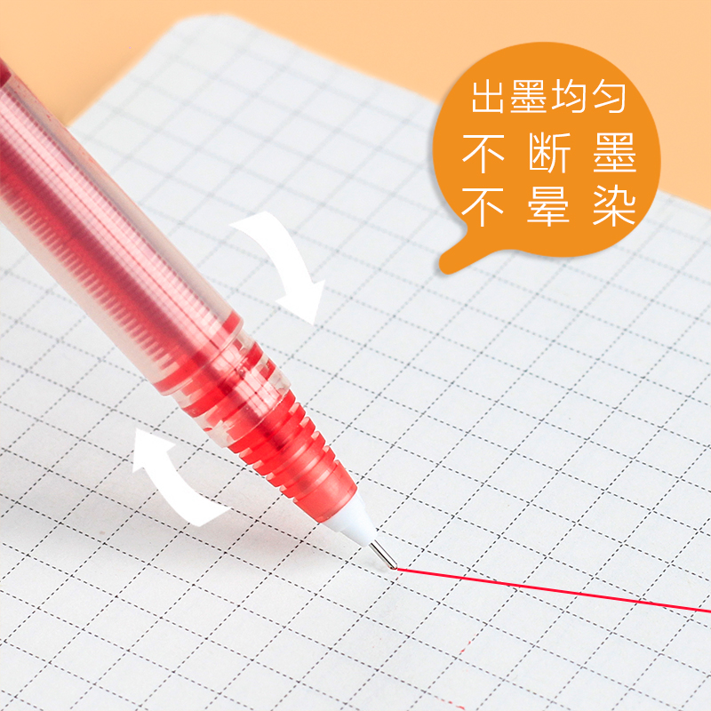 Snow White Straight-Liquid Ballpoint Pen Color Gel Pen Quick-Drying ...