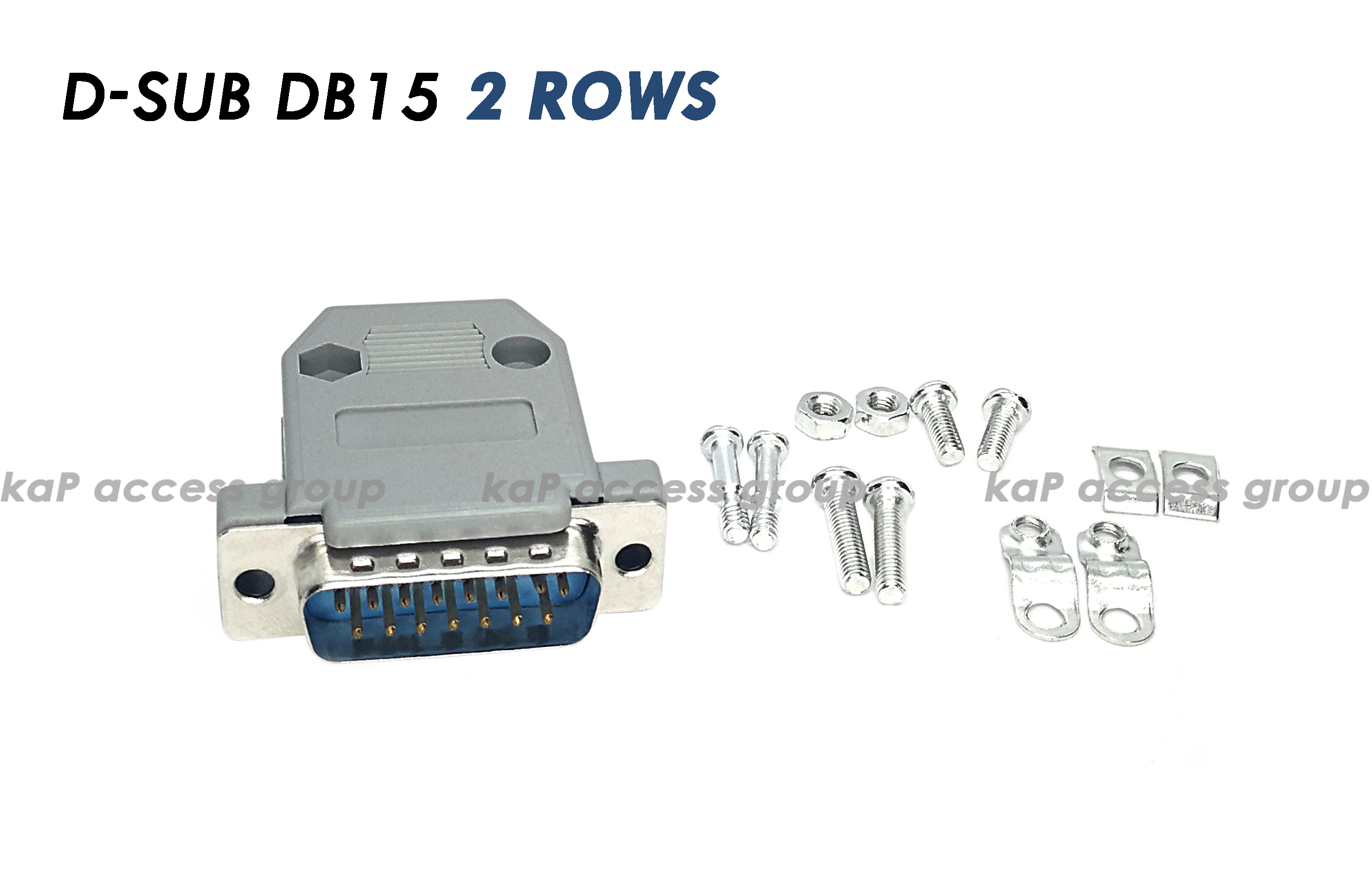 D-SUB DB15 pin 2แถว หัวสำหรับทำสาย ซ่อมสาย ชุดหัวบัดกรี DB15พิน 2แถว ...