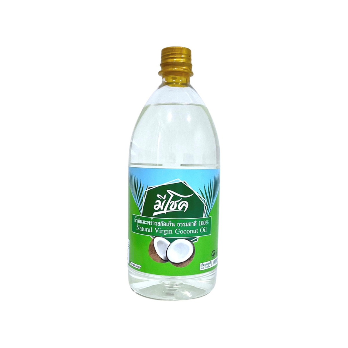 น้ำมันมะพร้าวสกัดเย็น ตรา มีโชค 1,000 มล. "ส่งฟรี" Meechok 100% Natural Coconut Oil 1,000 ml ...