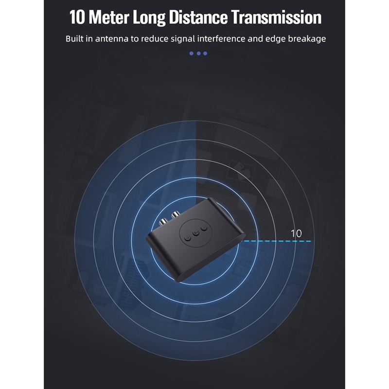 Bluetooth 5.0 Audio Receiver RCA 3.5mm AUX Jack Stereo Music Wireless ...