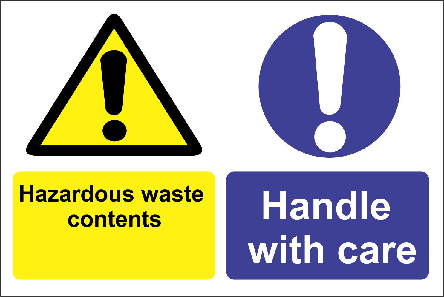 สติ๊กเกอร์ความปลอดภัย - Sticker - Caution handle with care sign - 300mm ...