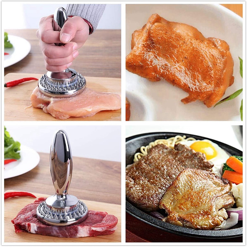 Dual Sided Meat Tenderizer,Marinating Prep Tool,Manual Hammer Mallet ...