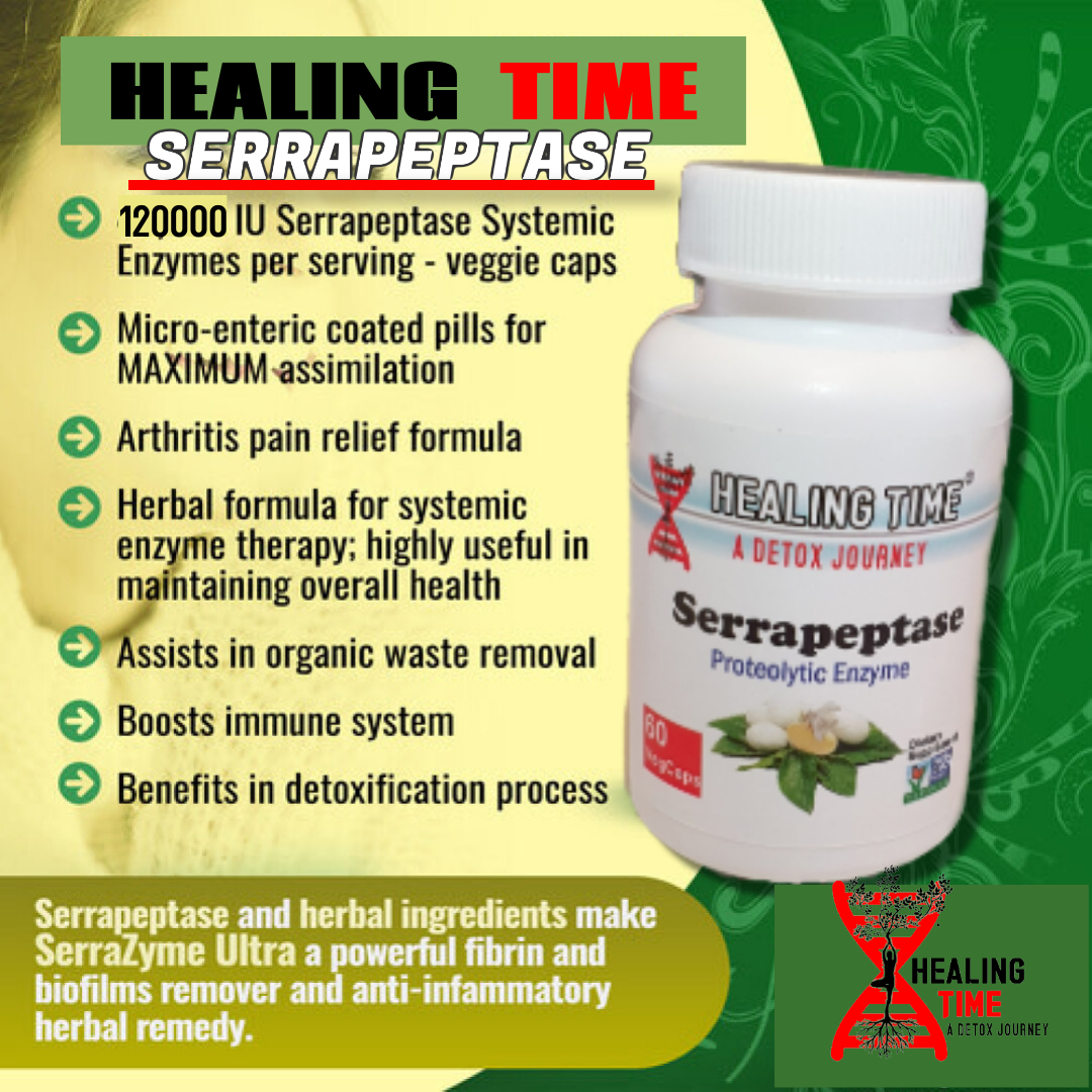 Serrapeptase , Serratiopeptidase Proteolytic Enzyme , 120000 IU 60 veg ...