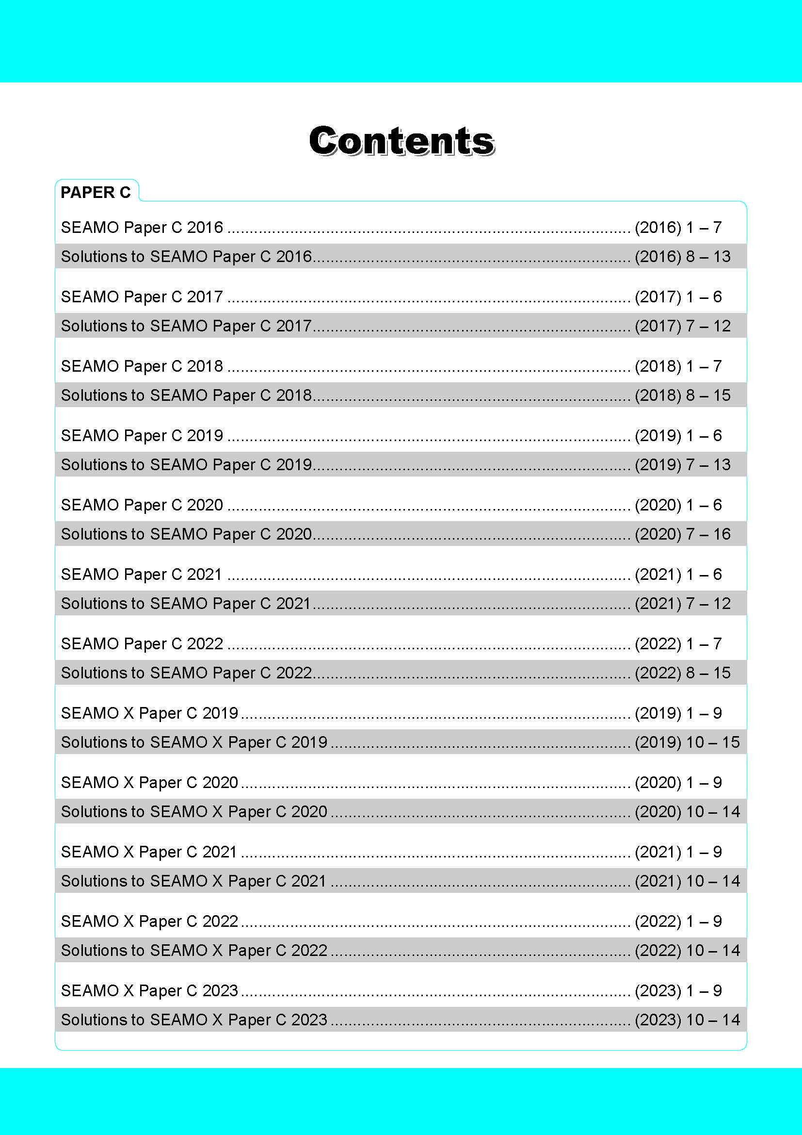 eBook NON-PRINTABLE and Download. SEAMO Math Olympiad International ...