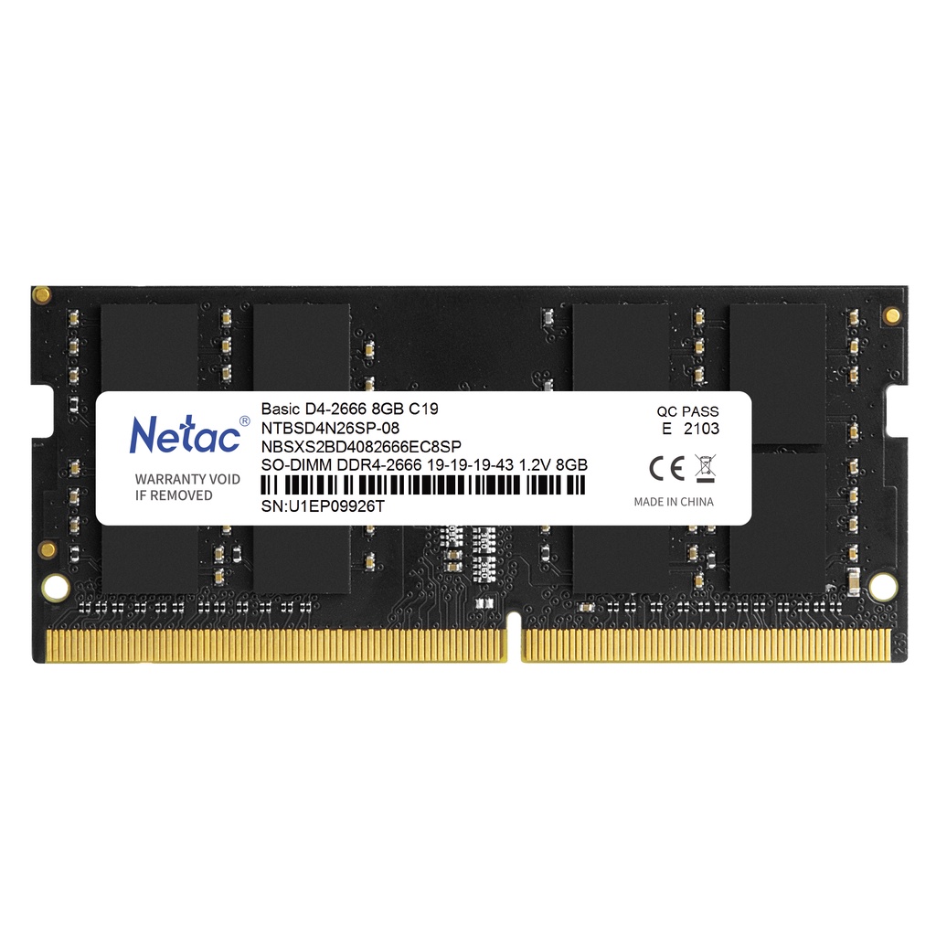 RAM NOETBOOK 16GB Bus3200 Netac Basic SODIMM ประกันLifetime - 5G TECH ...