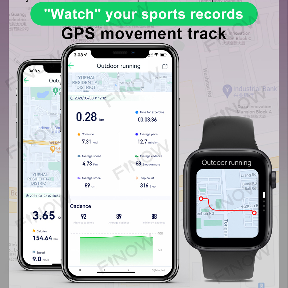 Original Finow DT7 Pro Smartwatch 45mm Series 7 S7 Smart Watch Men 1.8 ...