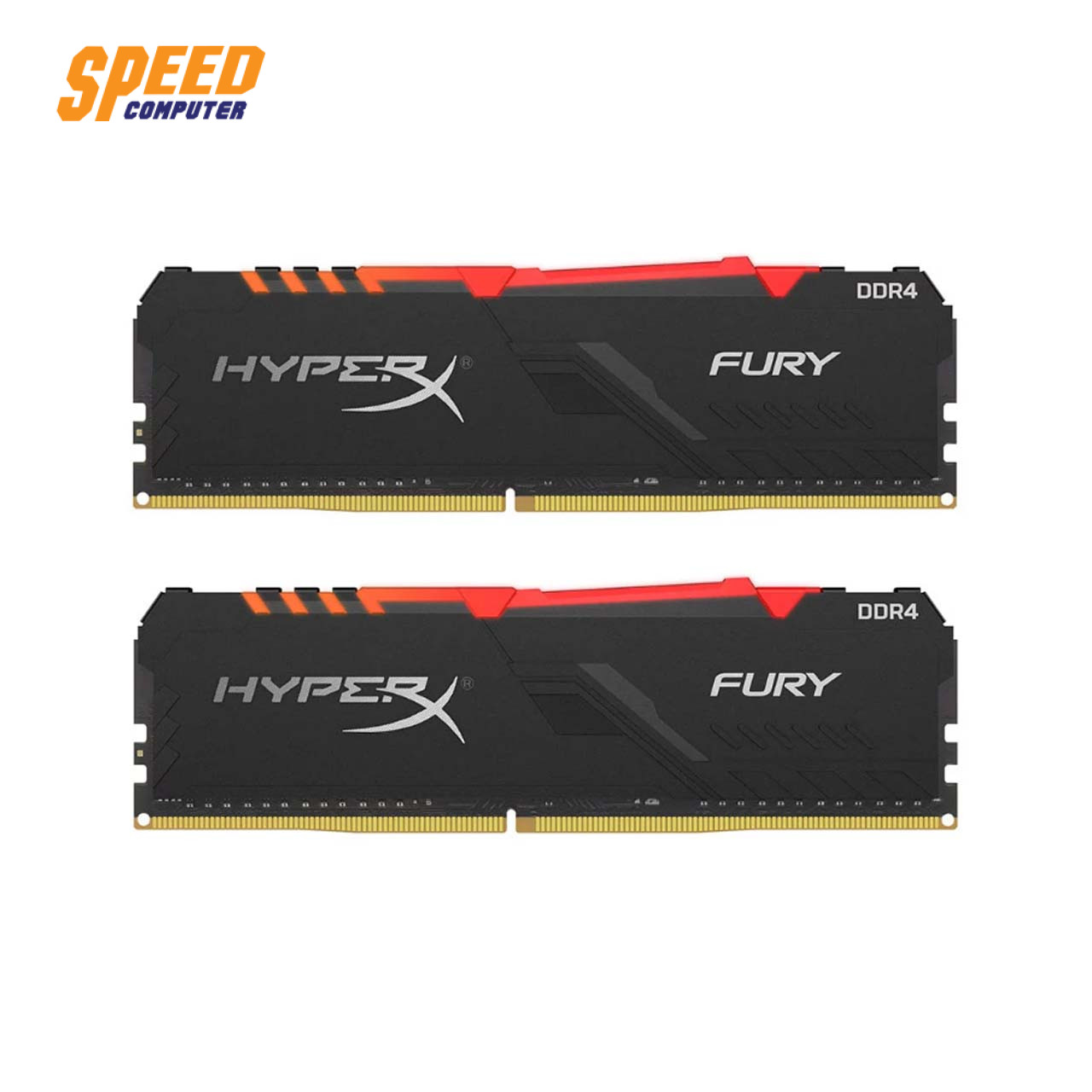 HYPERX FURY 16GB BUS3200 RGB DDR4 8*2 RAM PC (แรมพีซี) - Speed Computer - ThaiPick