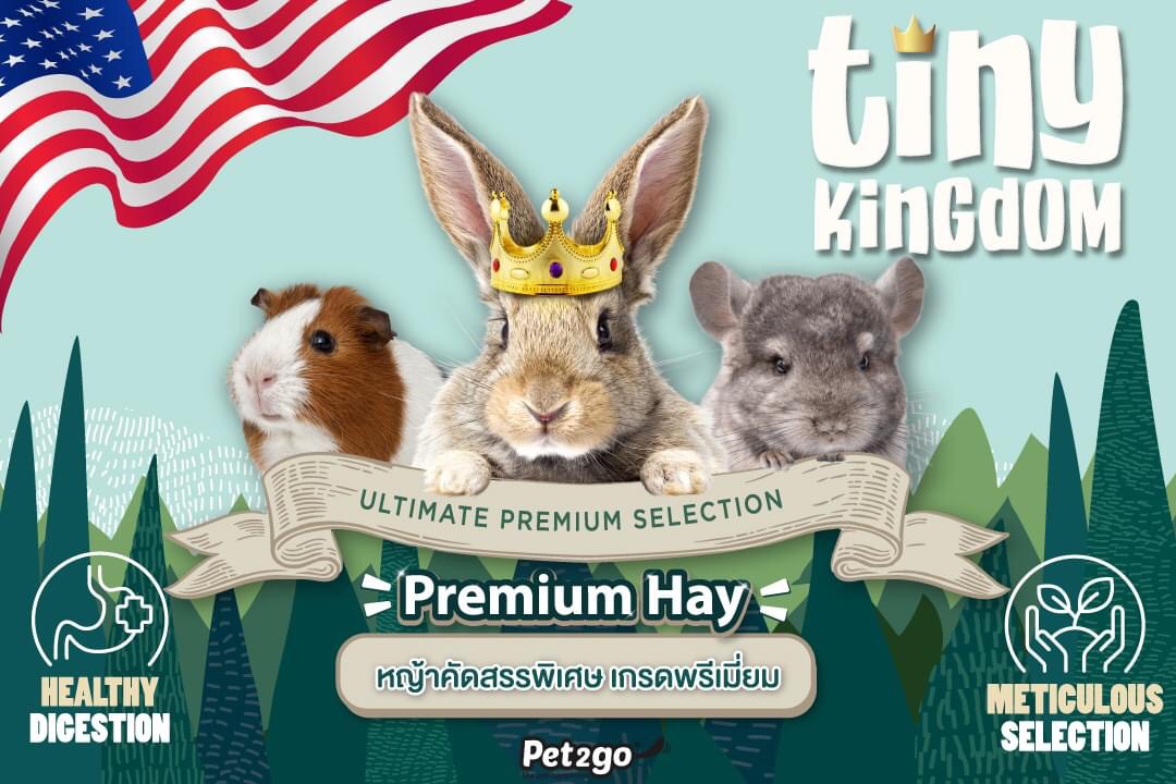 Tiny Kingdom หญ้าอัลฟัลฟ่า อัลติเมทพรีเมียม 500g หญ้ากระต่าย หญ้าแห้ง สำหรับกระต่ายและสัตว์ฟัน ...