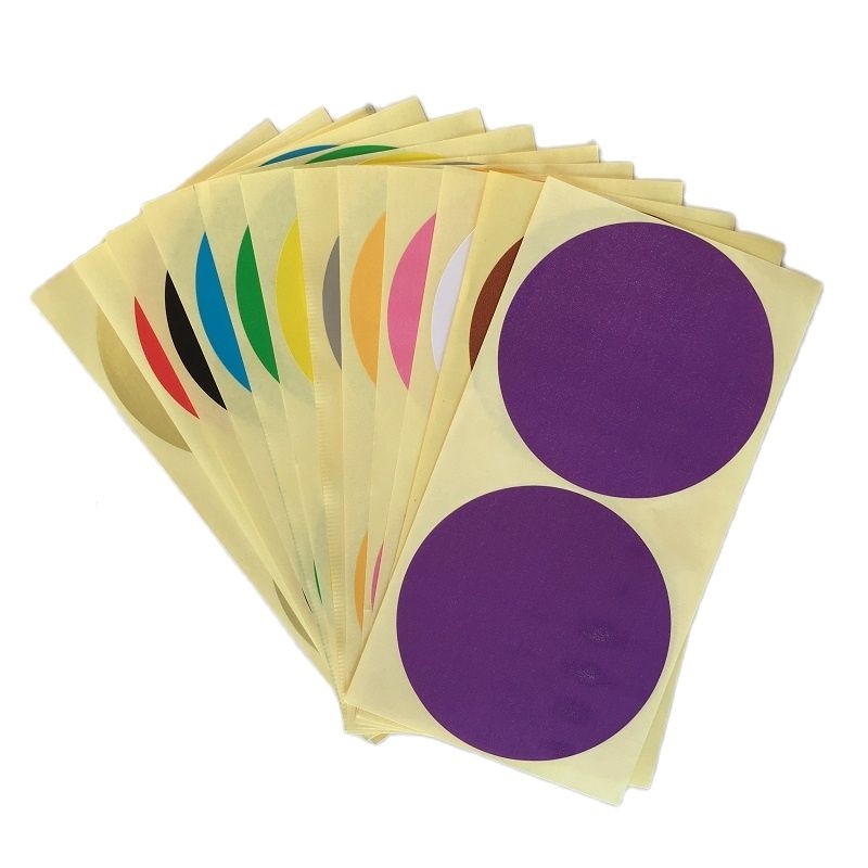 Size 6mm 8mm 13mm Mix Color Round Coding Stickers Solid Dot Stickers ...