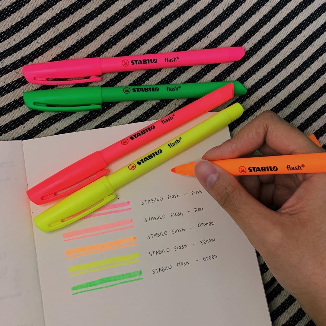 STABILO Flash in OPP Bag สตาบิโล ปากกา ปากกาเน้นข้อความ ปากกาไฮไลท์ ปาก ...