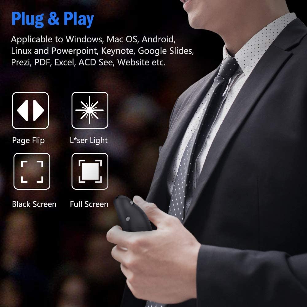 S601 พ้อยเตอร์ เป่า Wireless Presenter USB Presentation Mouse Laser ...
