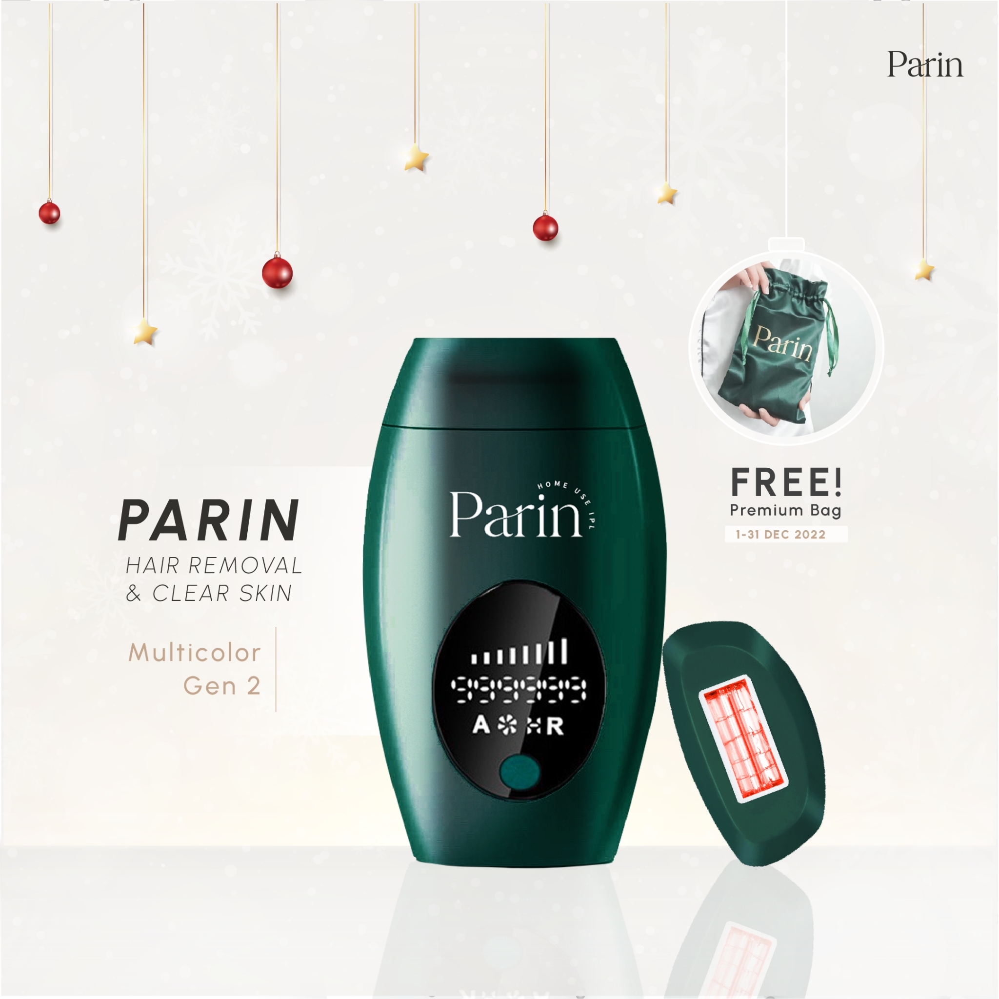 PARIN IPL LASER เครื่องเลเซอร์กำจัดขน 600000 ช็อต COLOR ROSE GOLD ...