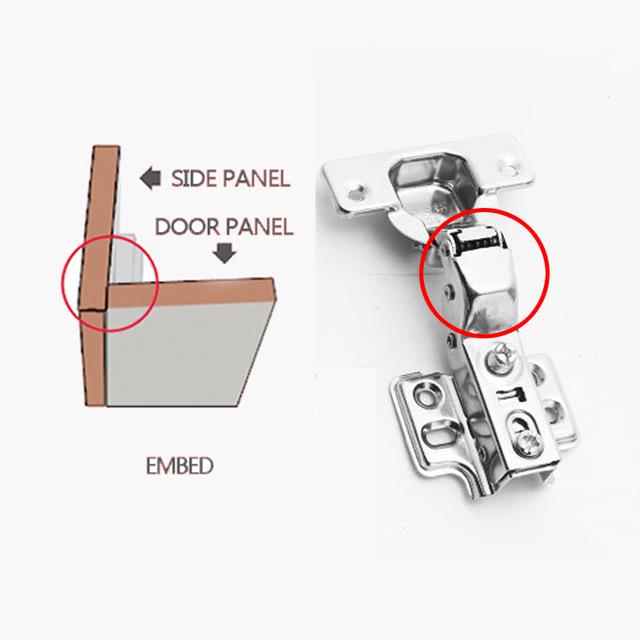 1Pcs Cabinet Hinge Stainless Steel Cupboard Door Hinges Wardrobe Damper ...