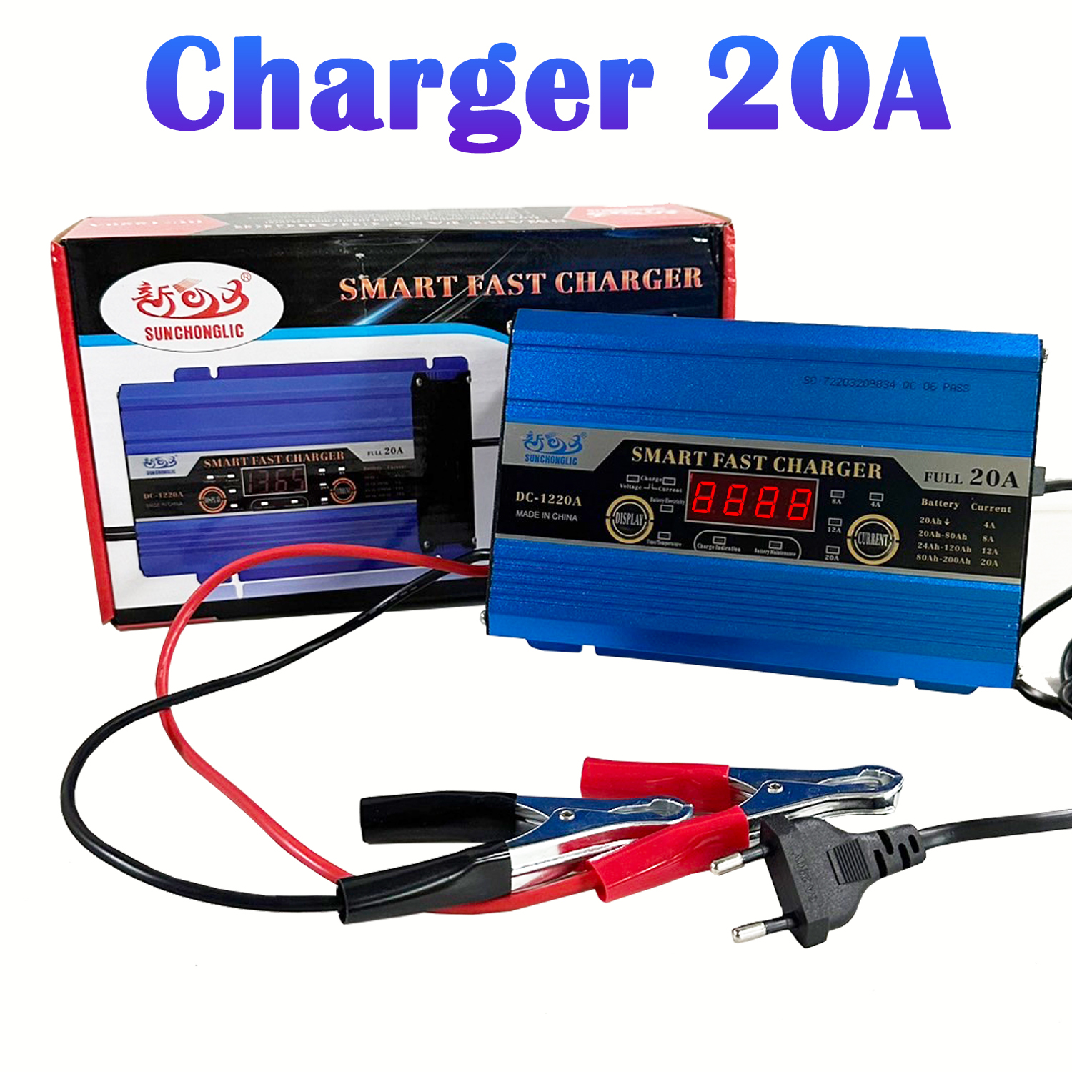 เครื่องชาร์ตแบตเตอรี่ SUOER 12V 20A Smart Fast Charger 20A DC-1220A SUOER - Home spa & Furniture ...