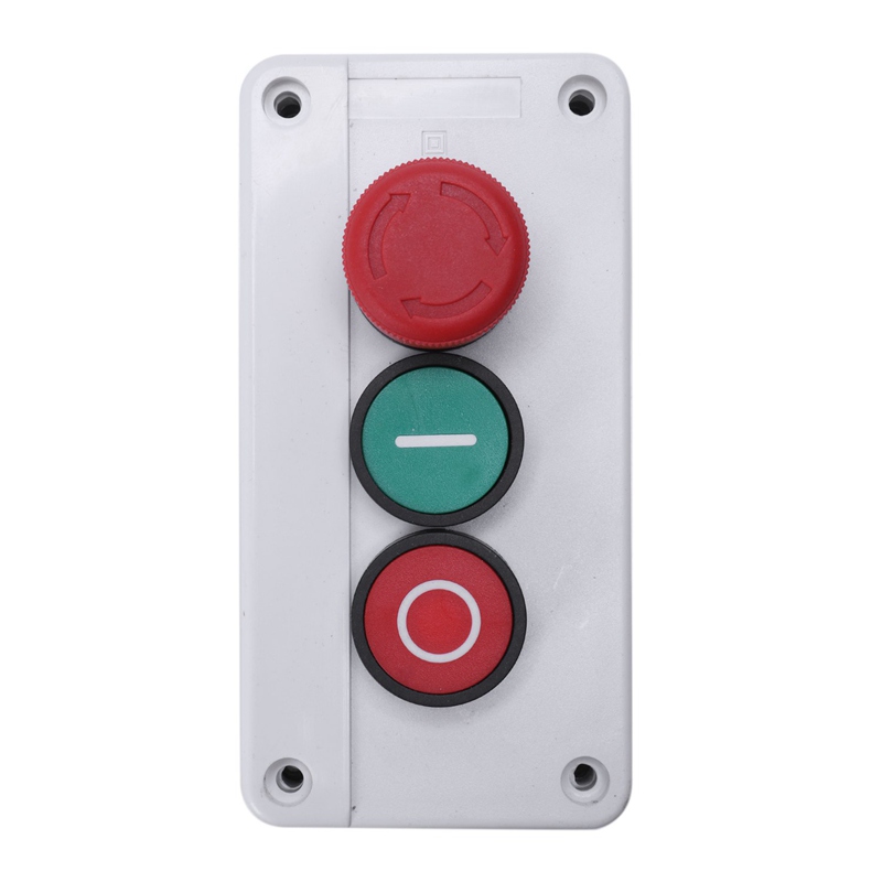 NC Emergency Stop NO Red Green Momentary Push Button Switch Station ...