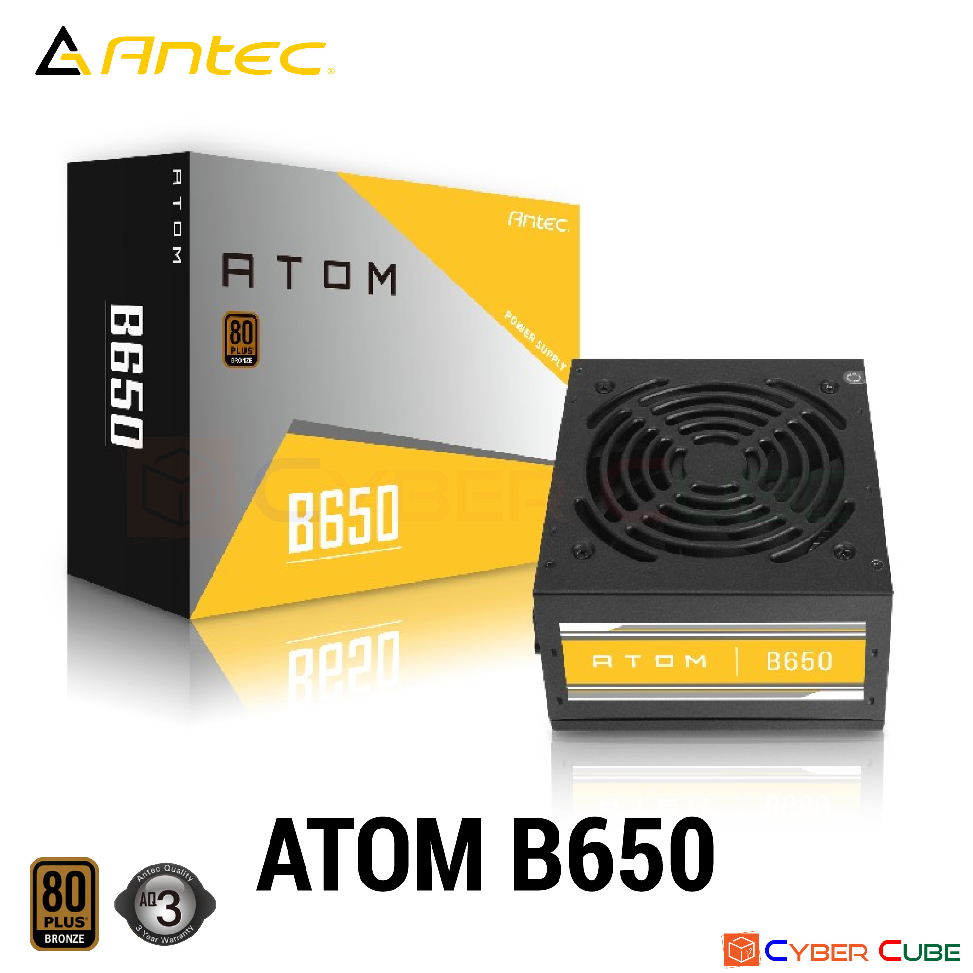 Antec ATOM B650 650W (80 PLUS BRONZE) POWER SUPPLY ( อุปกรณ์จ่ายไฟ ...