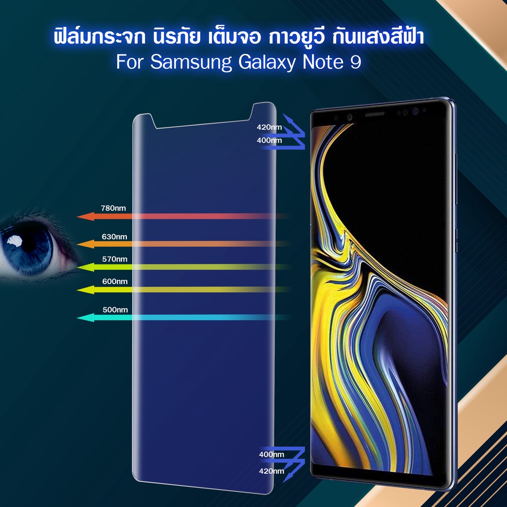 ฟิล์มกระจก กาวยูวี ซัมซุง โน้ต 8 9 โน้ต10 10+ โน้ต20 UV Glue Samsung Galaxy Note8 Note9 Note10 ...