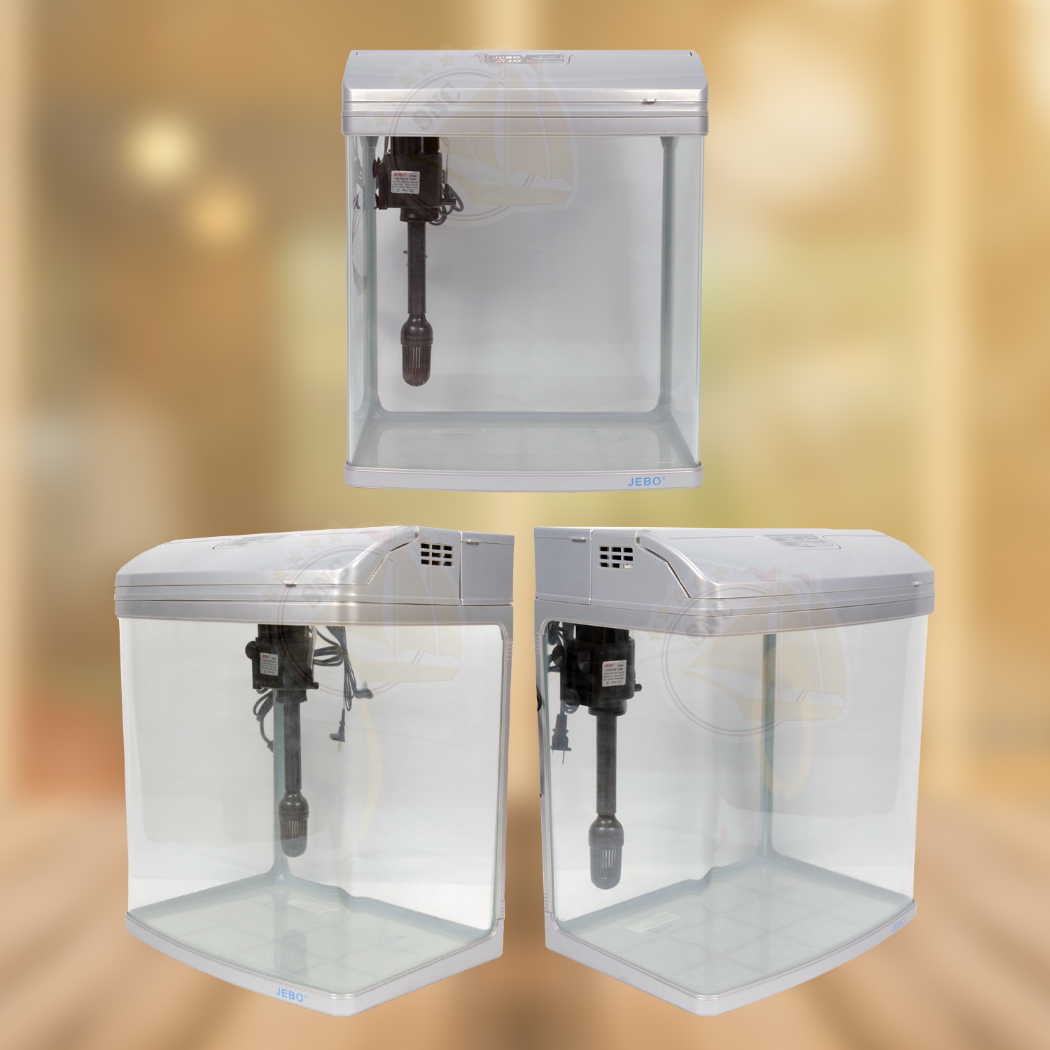 ตู้ปลานาโน JEBO R338 อุปกรณ์ครบพร้อมใช้ 4 in 1 (สีเงิน) - SNC FISHSHOP ...