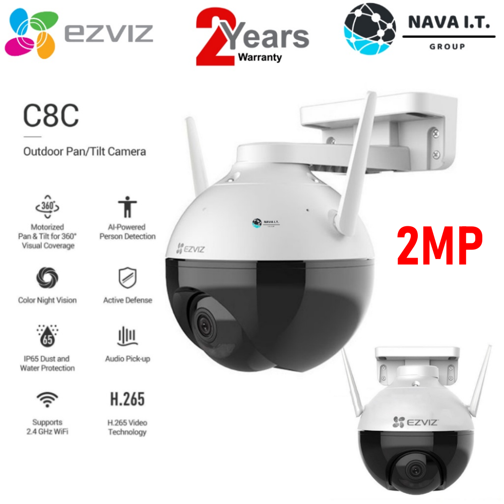 กล้องวงจรปิด Ezviz Wifi C8C Lift C8C C8W C8PF สำหรับภายนอก หมุนได้360° มี AI ในตัวรับประกัน 2 ปี ...