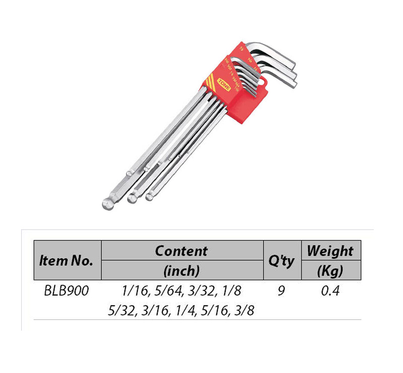 Tone Hex Key Wrench L-Type ประแจแอล ประแจหกเหลี่ยม BLB900 (รุ่นแข็ง ...
