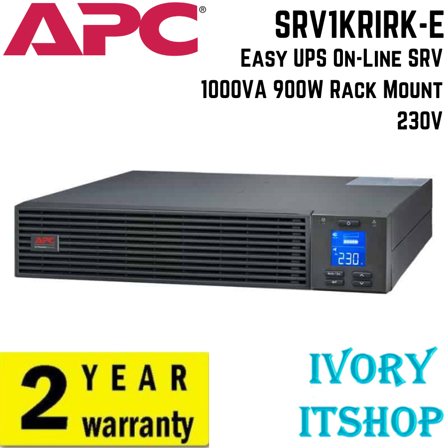 APC SRV1KRIRK-E Easy UPS On-Line SRV 1000VA 900W Rack Mount 230V ...
