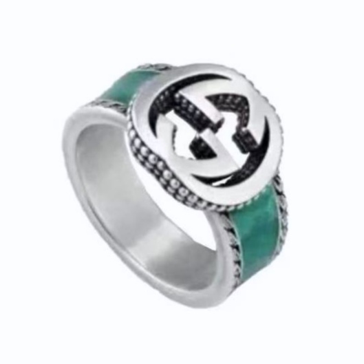 GC แหวนกุชชี่ เงิน 925 เคลือบฟัน แหวนวินเทจ ของขวัญสำหรับคู่รักและ ...