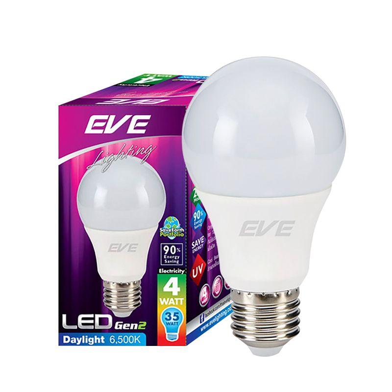 EVE LIGHTING หลอดไฟ LED รุ่น LED A60 Gen2 E27 กำลัง 4 วัตต์ Daylight - Luk Baan - ThaiPick