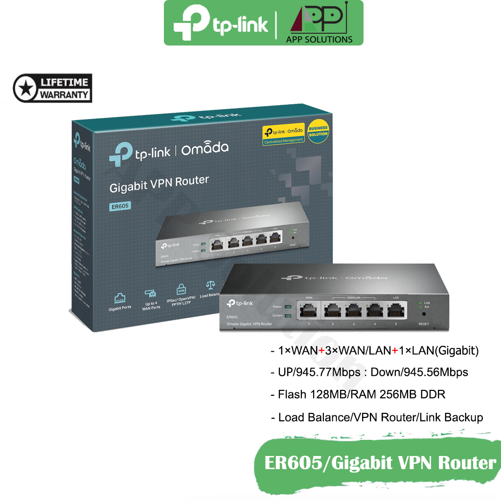 TP-LINK VPN Router Gigabit Load Balance/Backup รุ่นER605(ประกันLifetime ...