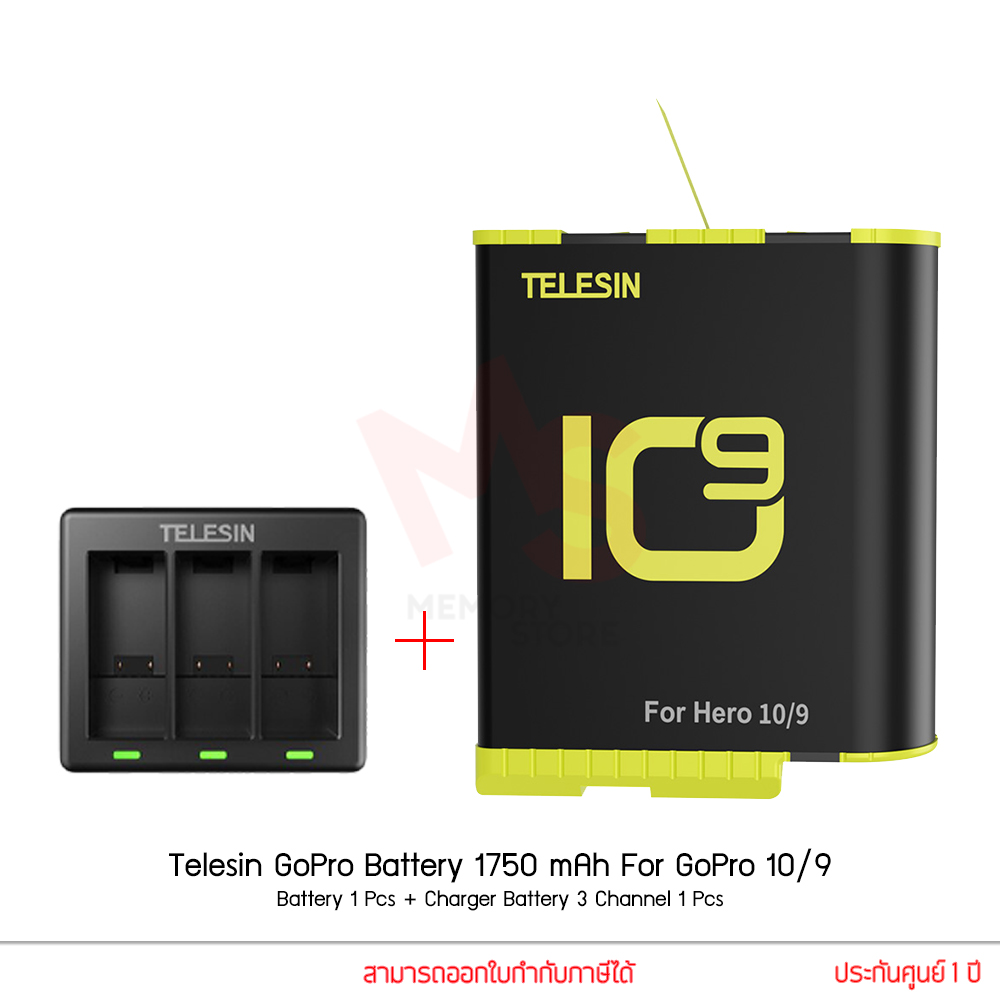 Telesin GoPro Rechargeable Enduro Battery for GoPro Hero 10 9 + Charger ...