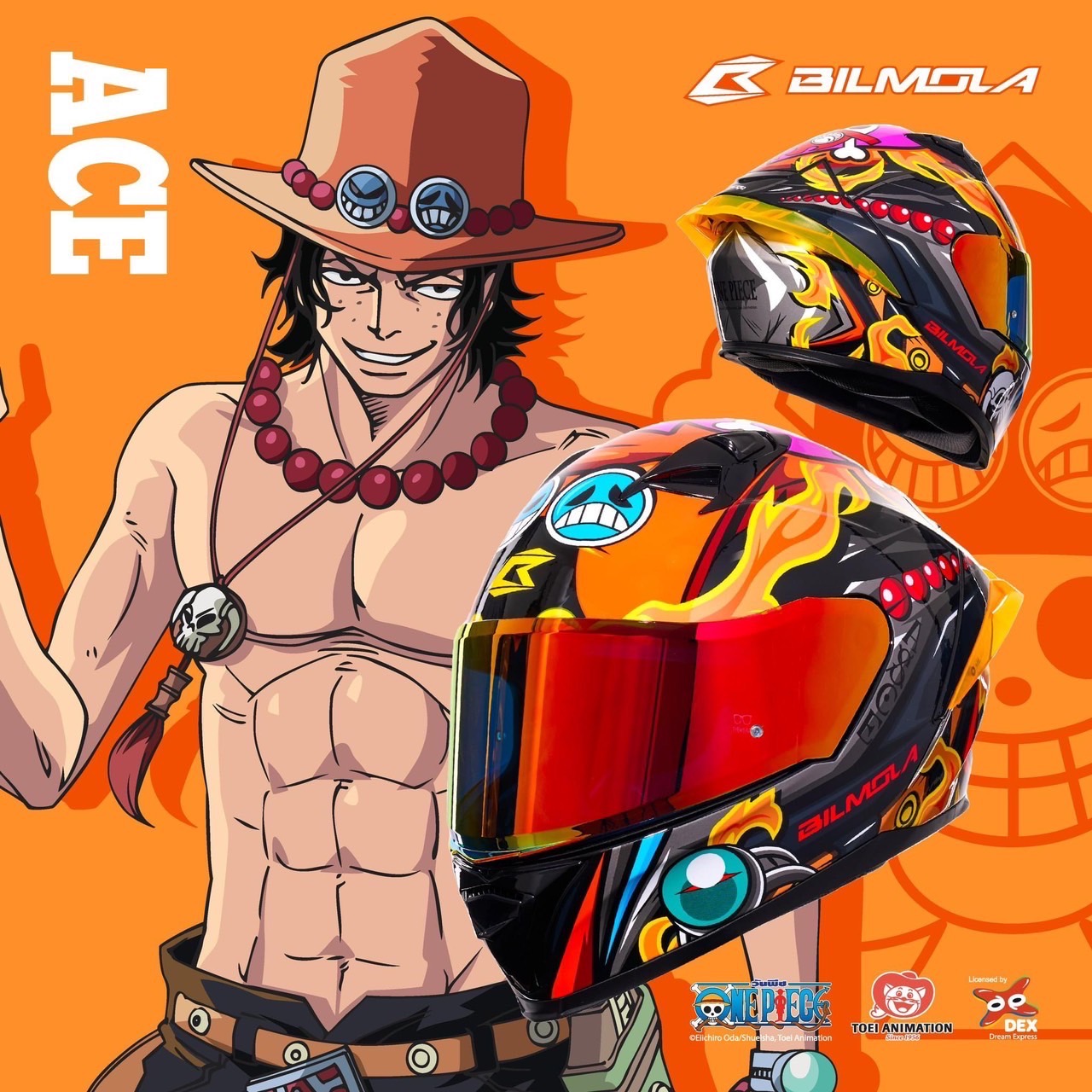 หมวกกันน็อค Bilmola One piece (ACE) Limited Edition | Lazada.co.th