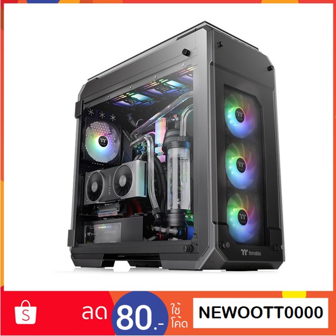 CASE (เคส) THERMALTAKE VIEW 71 TEMPERED GLASS ARGB EDITION (BLACK) (CA ...