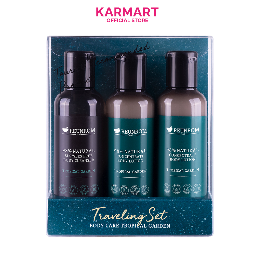 Reunrom ทราเวลลิ่งเซ็ทบอดี้แคร์ 100ml x 3Pcs สูตรทรอปิคอลการ์เด้น ...