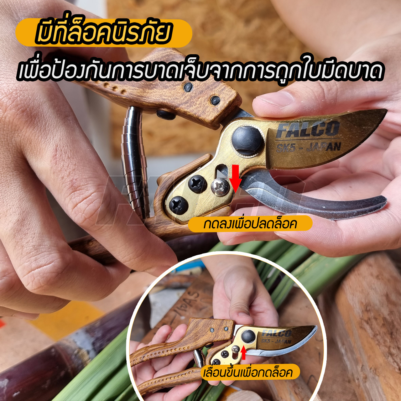 กรรไกรตัดกิ่งไม้ 3 จังหวะ Falco SK5 มาตรฐานญี่ปุ่น กรรไกรตัดกิ่ง กรรไกรแต่งกิ่ง 8 นิ้ว กรรไกรตัด ...