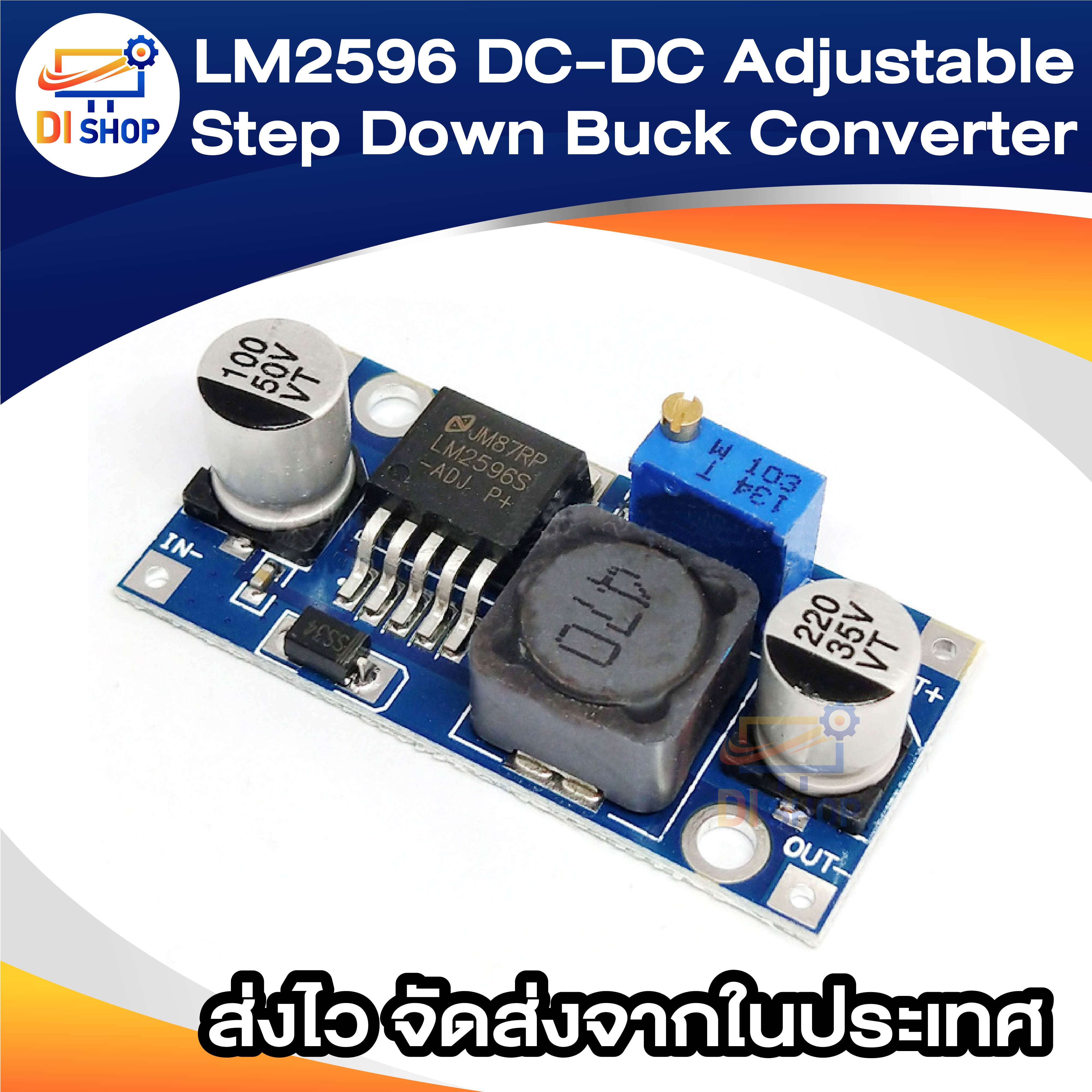 LM2596 DC-DC Adjustable Step Down Buck Converter 4V-40V to 1.25V-35V ...