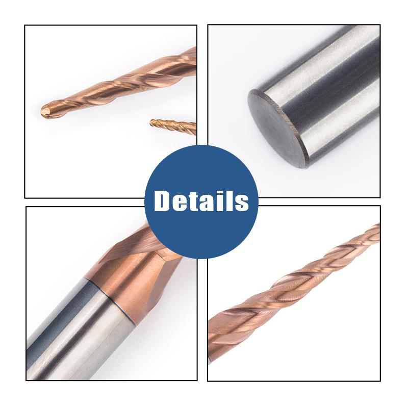 UCHEER 1 ชุด 6mm Taper Ball Nose End Mill ทังสเตนคาร์ไบด์เคลือบ CNC ...