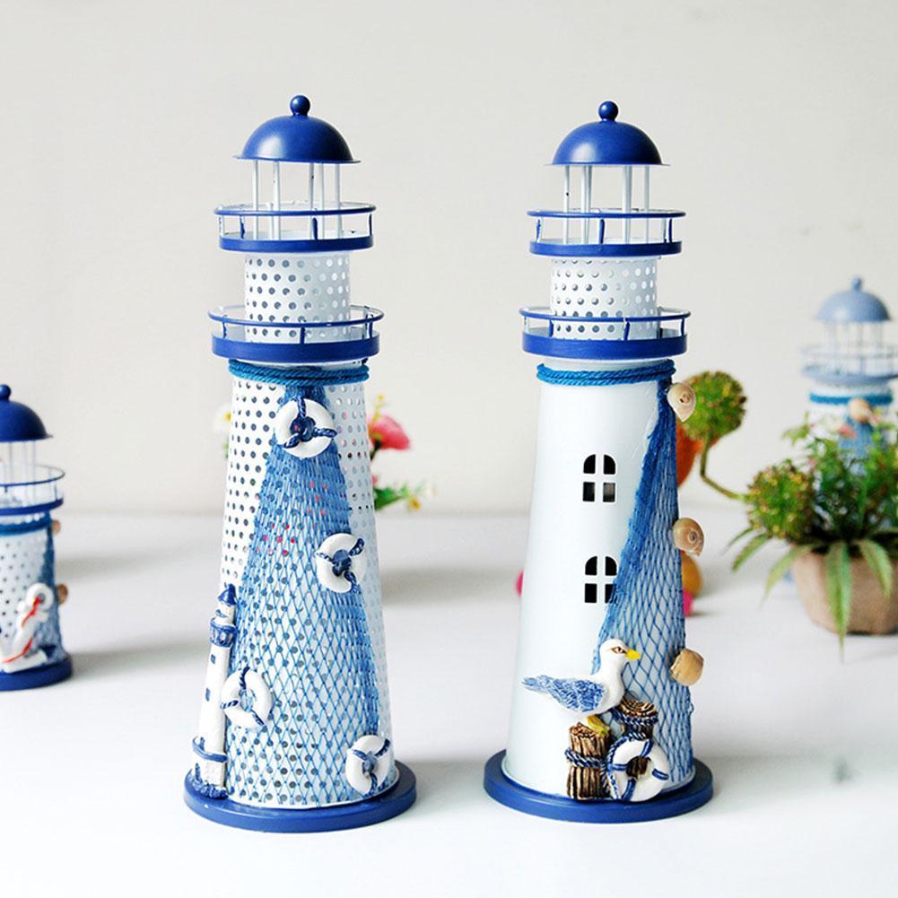 Light Tower Desk Decor Lighthouse Figurine Conch Fishing Lamp Tower ...