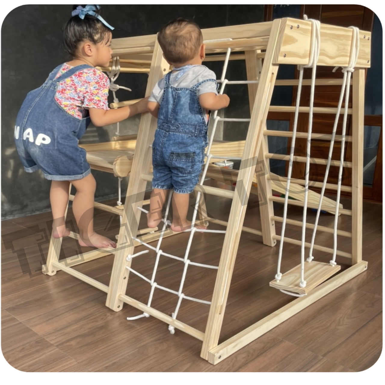 Jungle Gym Climbing Frame JG125M อุปกรณ์ปีนป่าย ชุดปีนป่าย สไลเดอร์ 2 ...