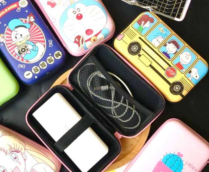 MINNIE กล่องเก็บสายชาร์จ กล่องใส่ PWB, HDD , หูฟัง , เอนกประสงค์, Size ...