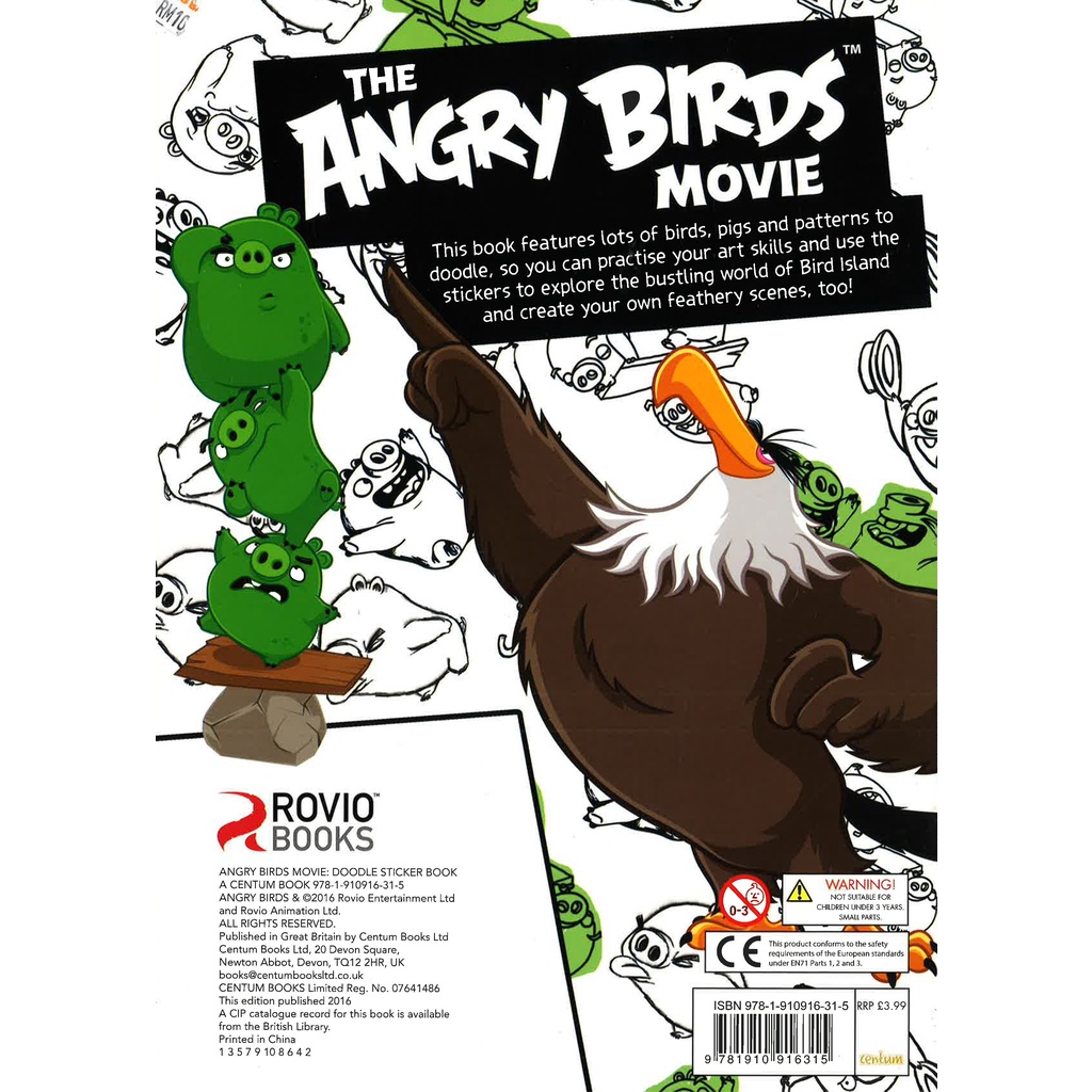 BBW หนังสือ The Angry Birds Movie: Doodle Sticker Book ISBN ...