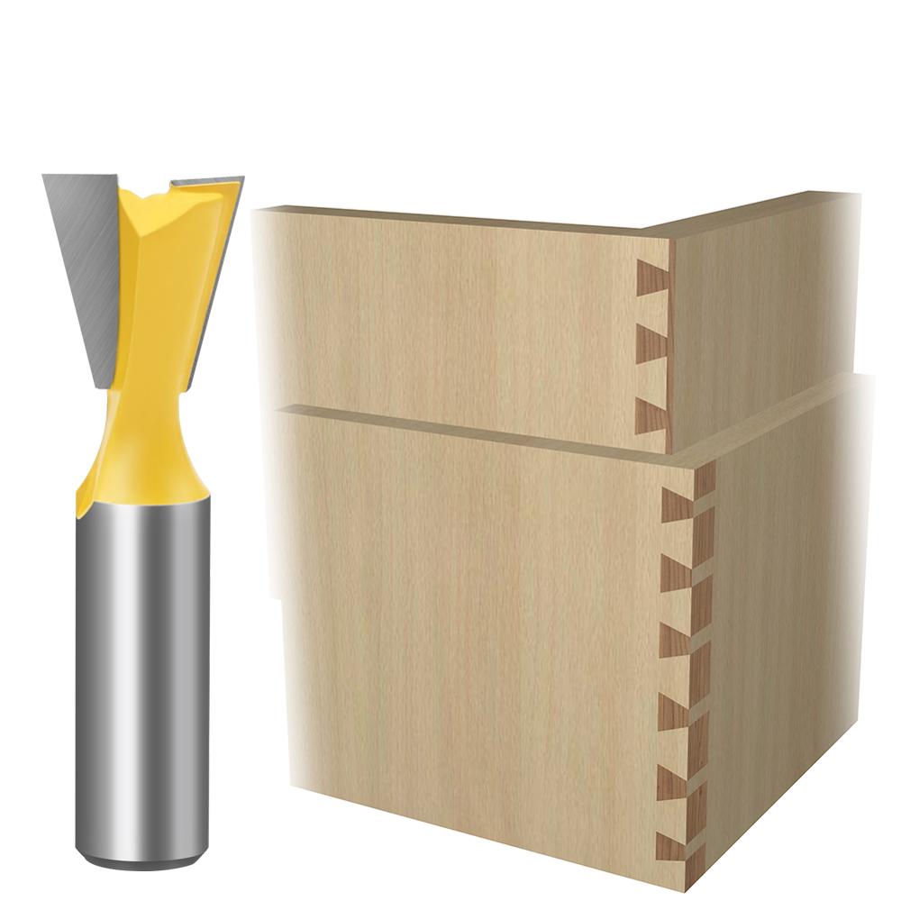 5pcs 12mm Shank 1/2 Dovetail Joint Router Bits Set 14 Degree ...