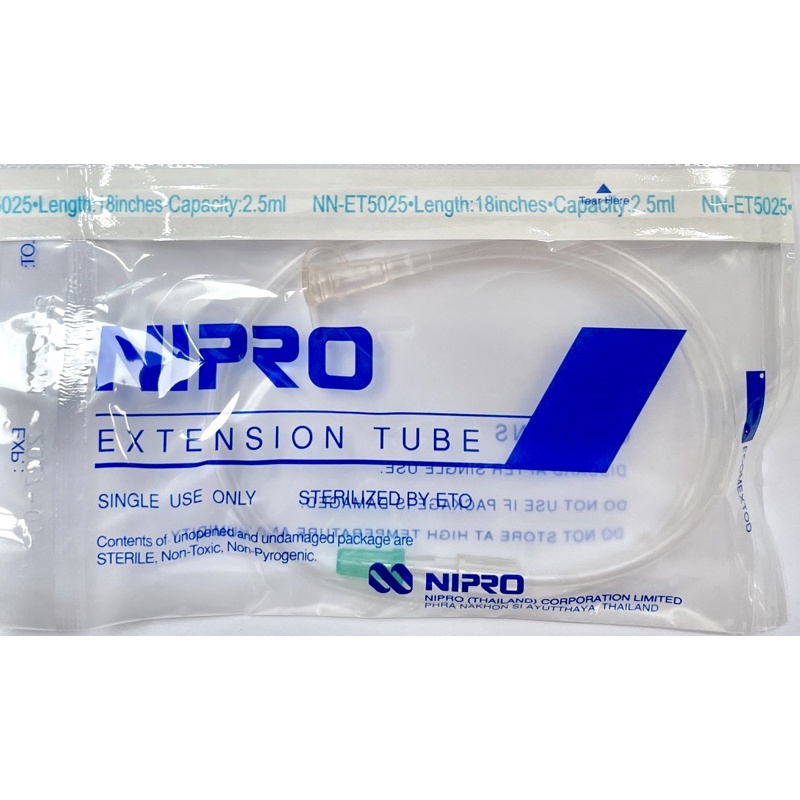 สายต่อให้น้ำเกลือ Extension Tube NIPRO สายให้น้ำเกลือ สายเอ็กซ์เทนชั่น ...