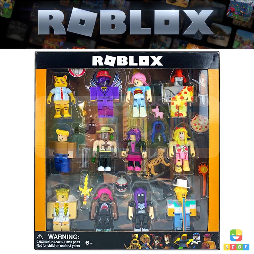 จัดส่งจากกรุงเทพฯ ของเล่นเด็กตุ๊กตาฟิกเกอร์ตัวละคร roblox 12 ชิ้น ...